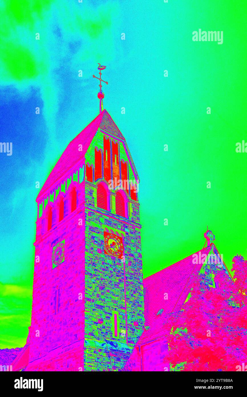 Pop Art - The colorful tower Stock Photo - Alamy