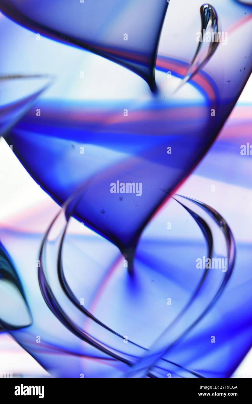 Inclusions in a glass object Stock Photo - Alamy