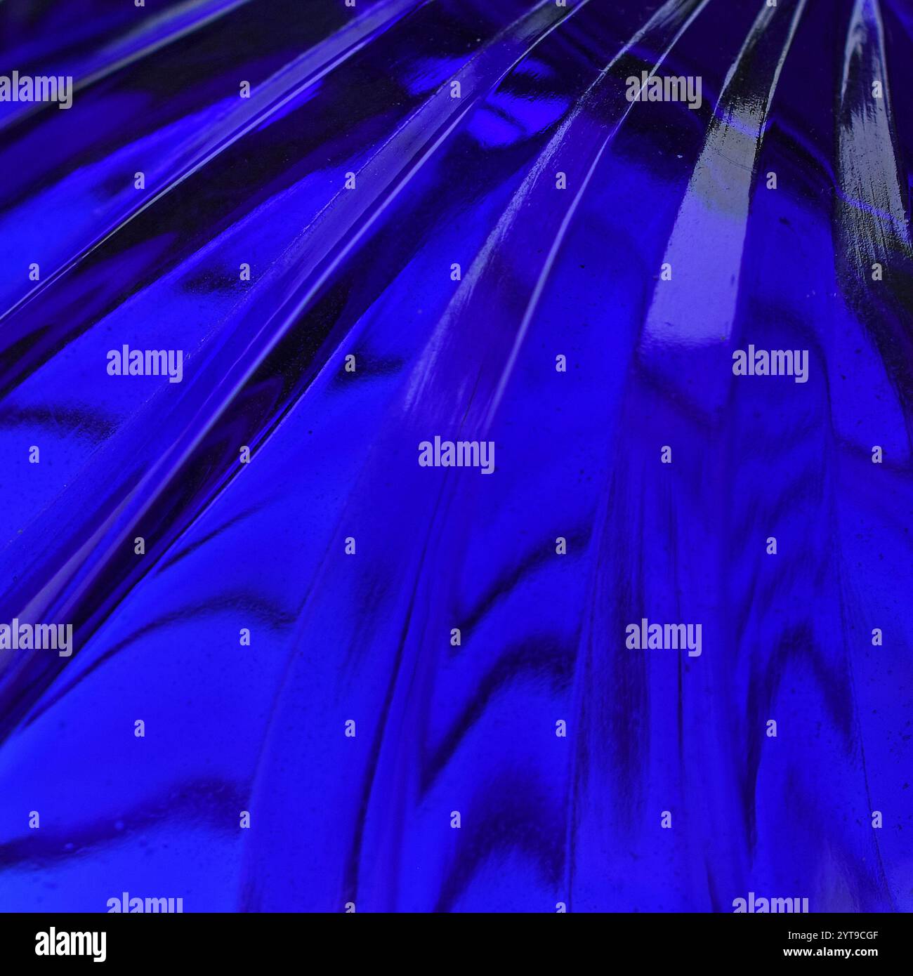 Blue cut glass Stock Photo - Alamy