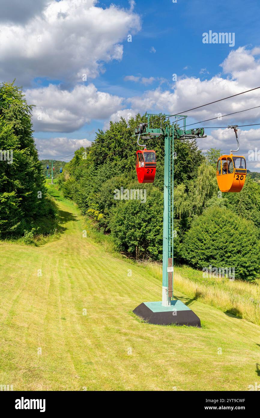The Waldeck mountain railroad near Waldeck Castle in Waldeck, Hesse ...