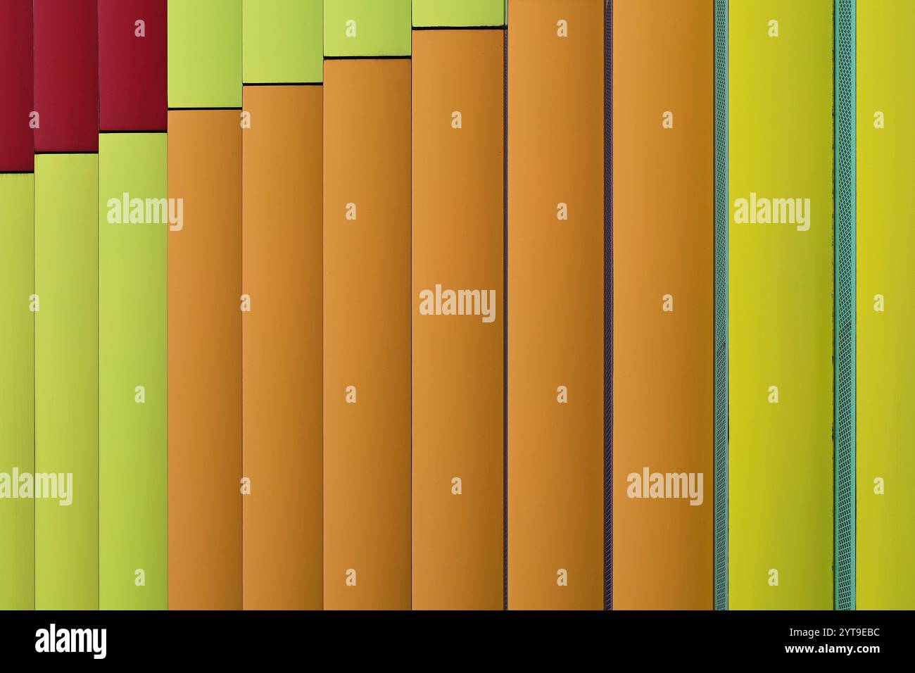 Colorful slats as facade cladding hi-res stock photography and images - Alamy