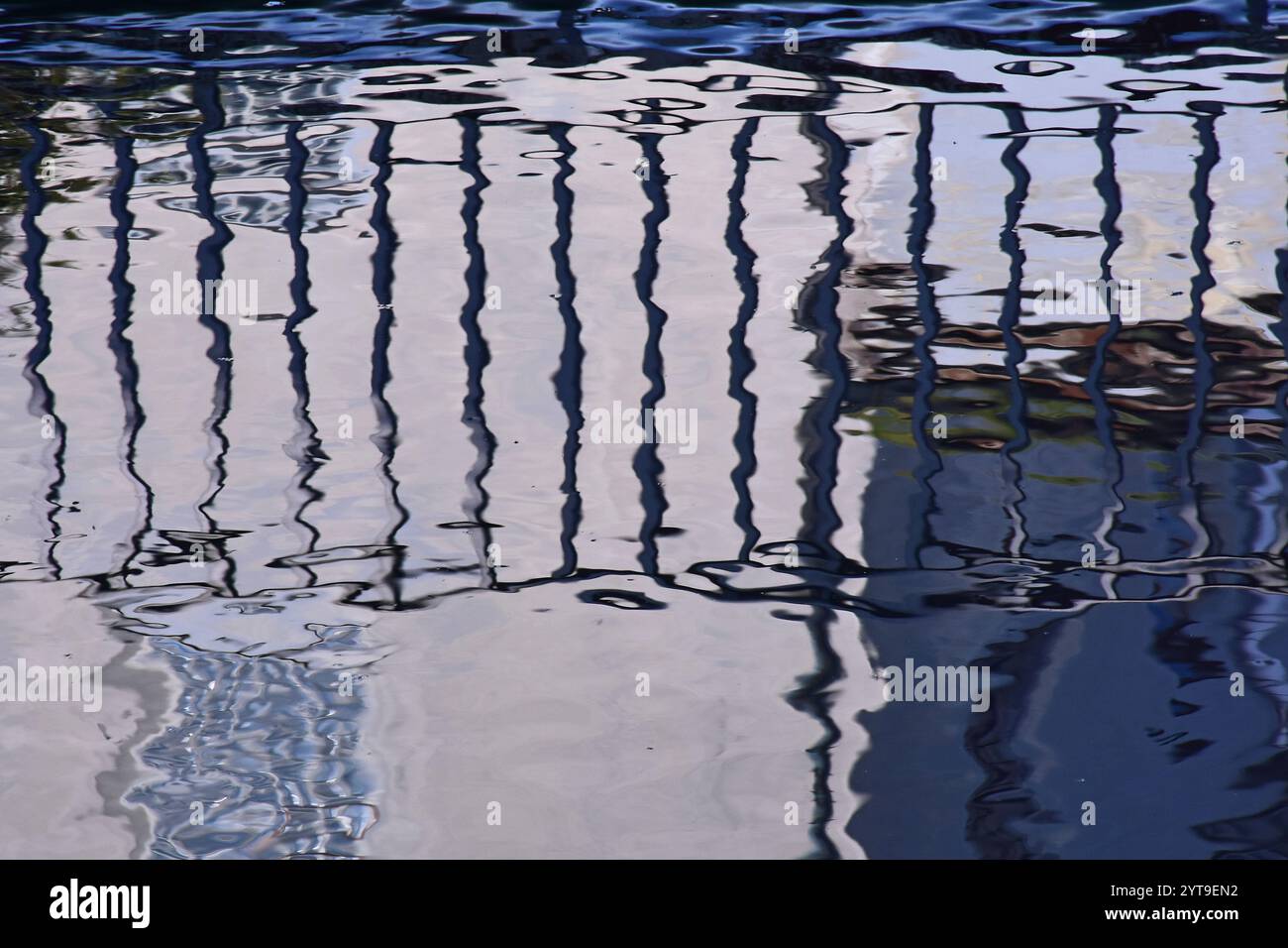 In the water - Bridge railing Stock Photo - Alamy