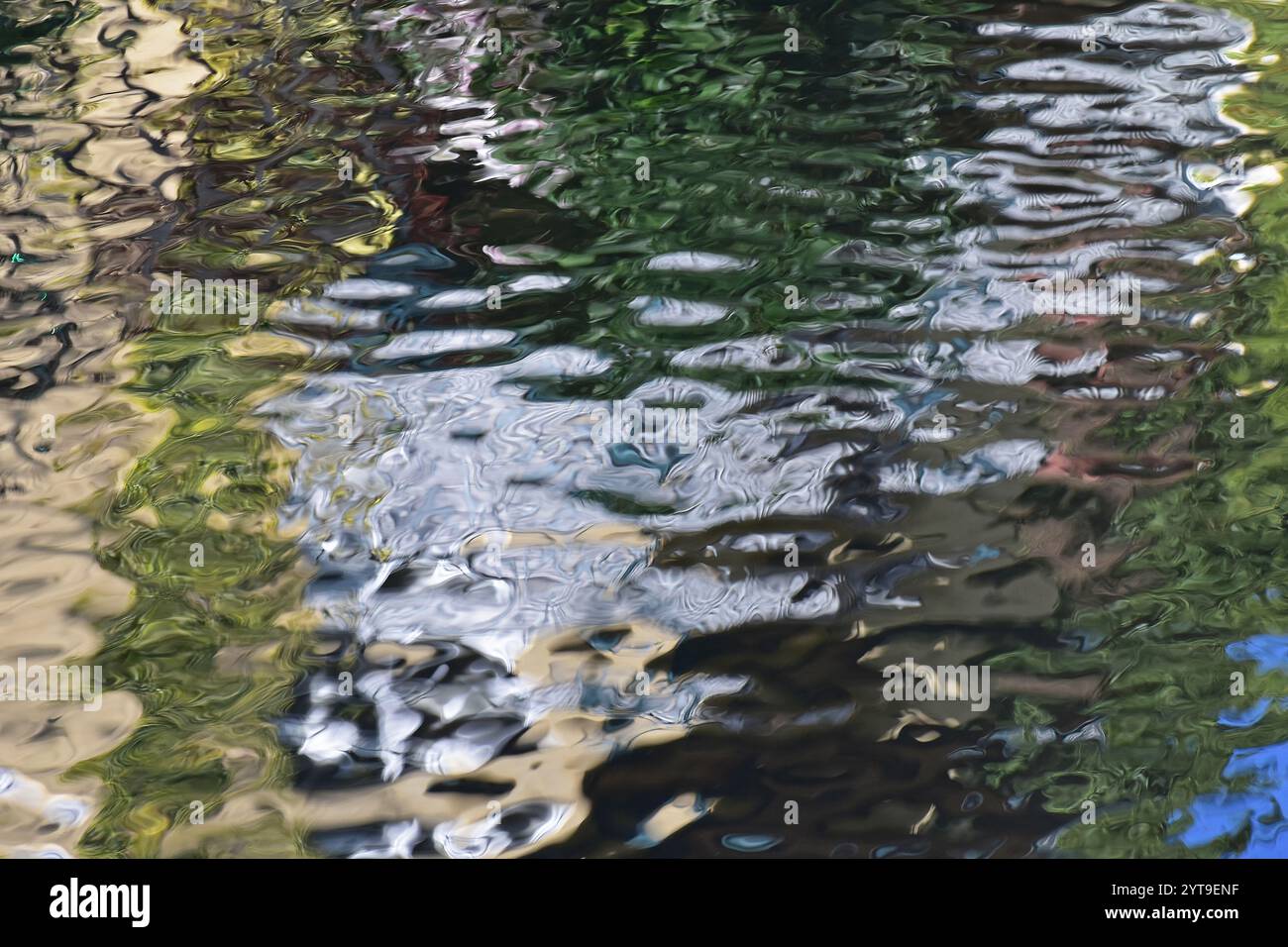 Abstract nature - Bright colors in the water mirror Stock Photo - Alamy