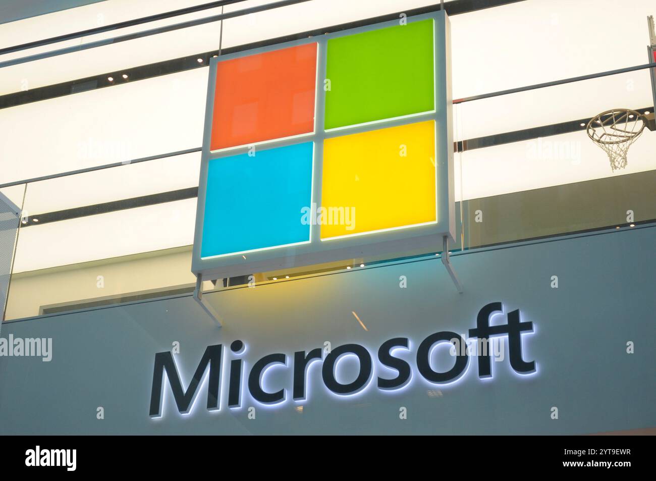 A Microsoft Experience Center is seen on Fifth Avenue in Manhattan, New York City Stock Photo ...