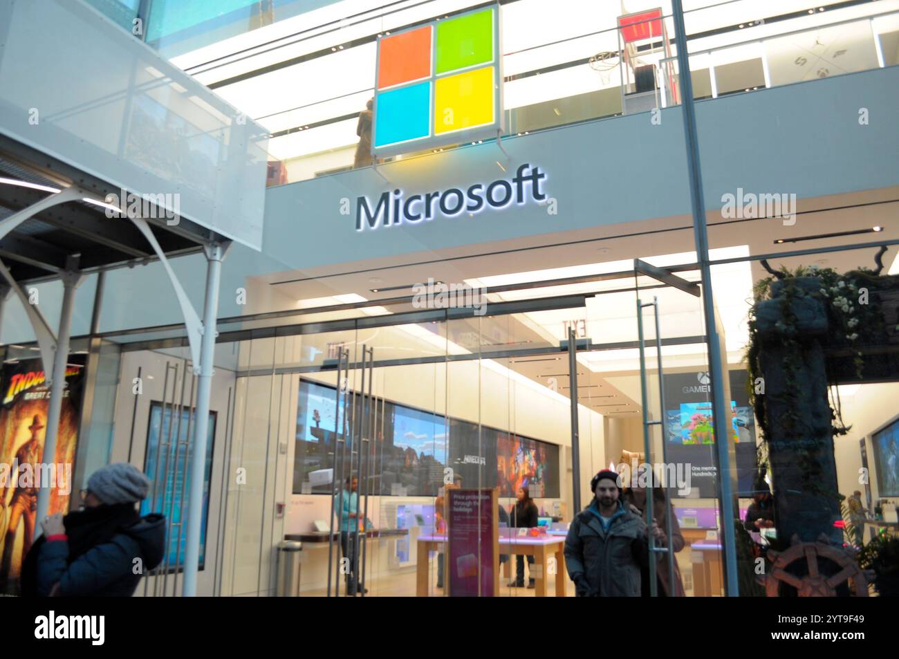 A Microsoft Experience Center is seen on Fifth Avenue in Manhattan, New York City Stock Photo ...