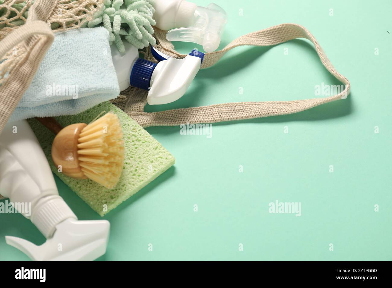 Set different cleaning disinfectant products hi-res stock photography ...