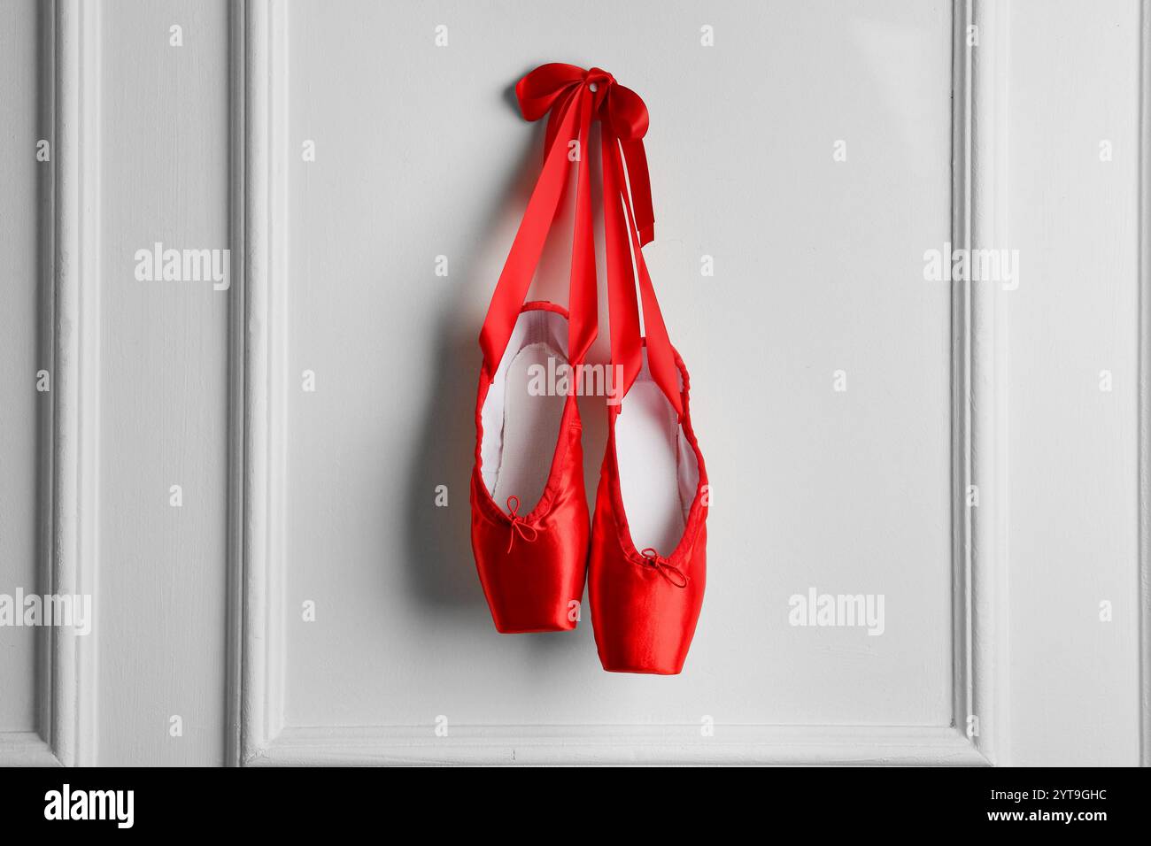Pointe ballet shoes hanging on hi-res stock photography and images - Alamy