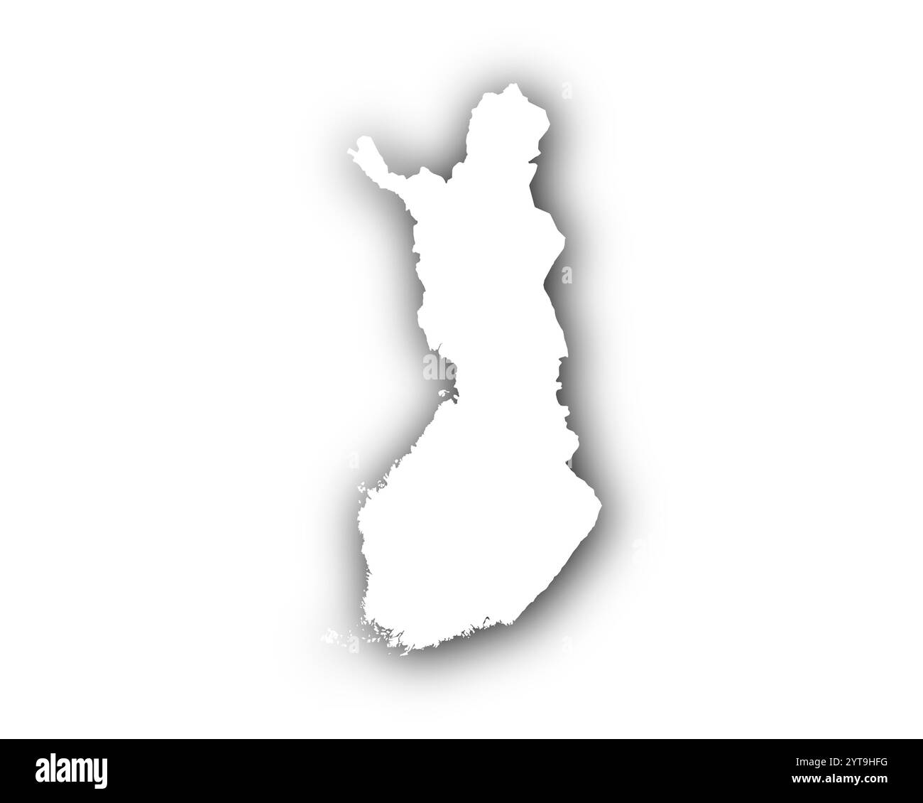 Finland silhouette map Black and White Stock Photos & Images - Alamy