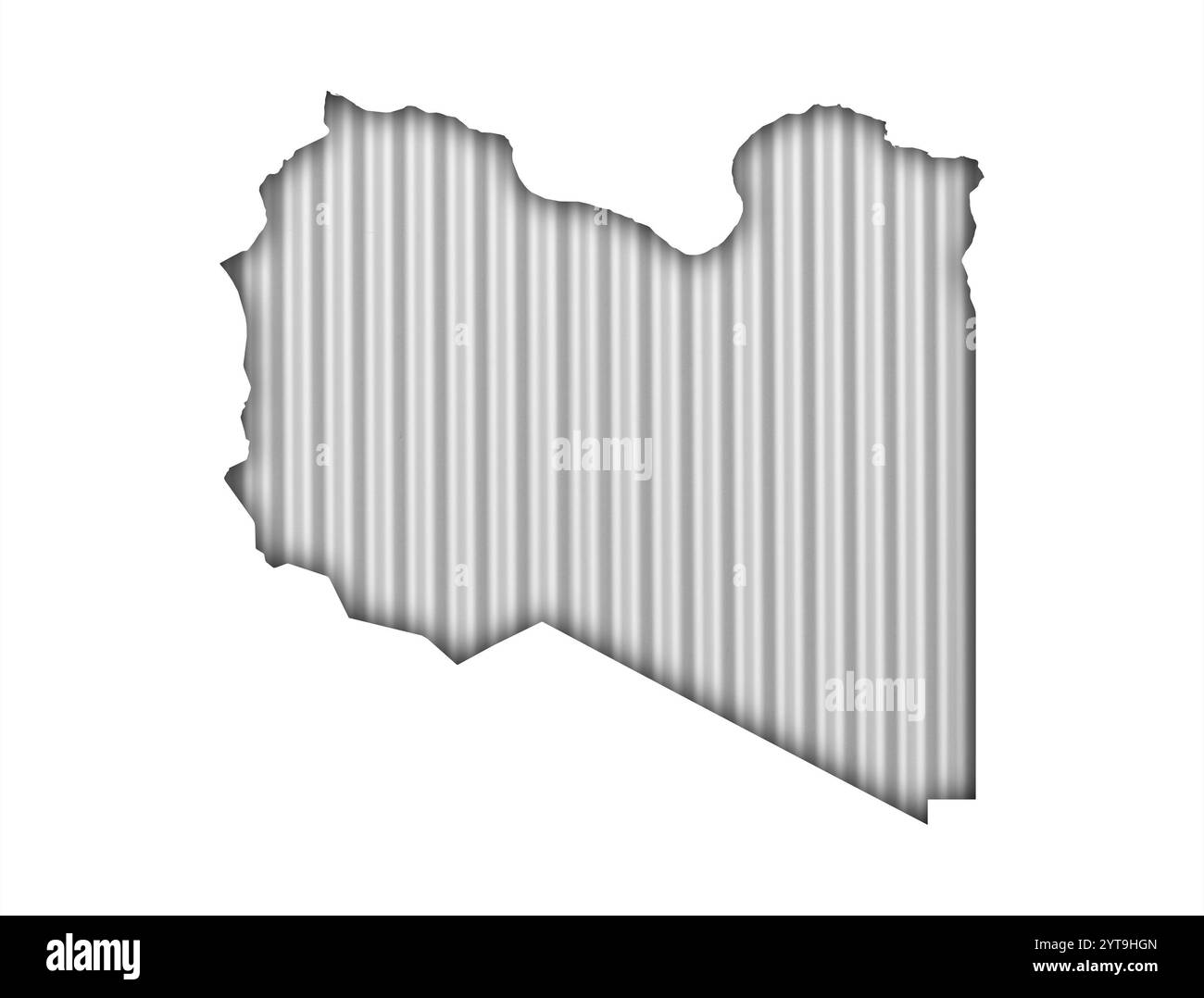 Map of Libya on corrugated iron Stock Photo - Alamy