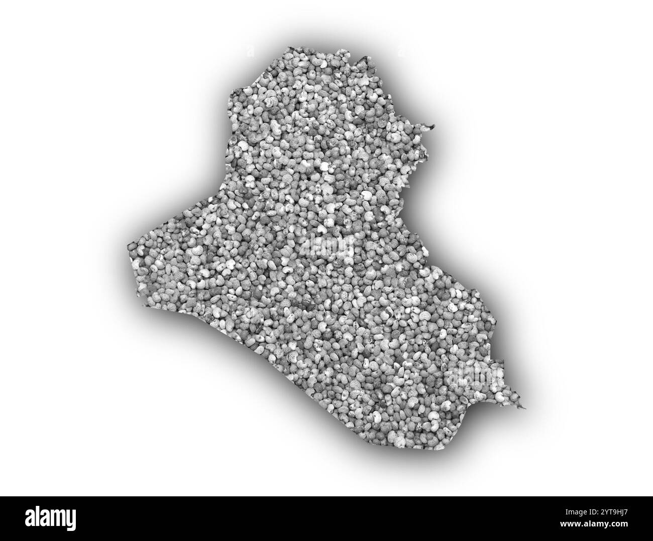 Map of Iraq on poppy seeds Stock Photo - Alamy
