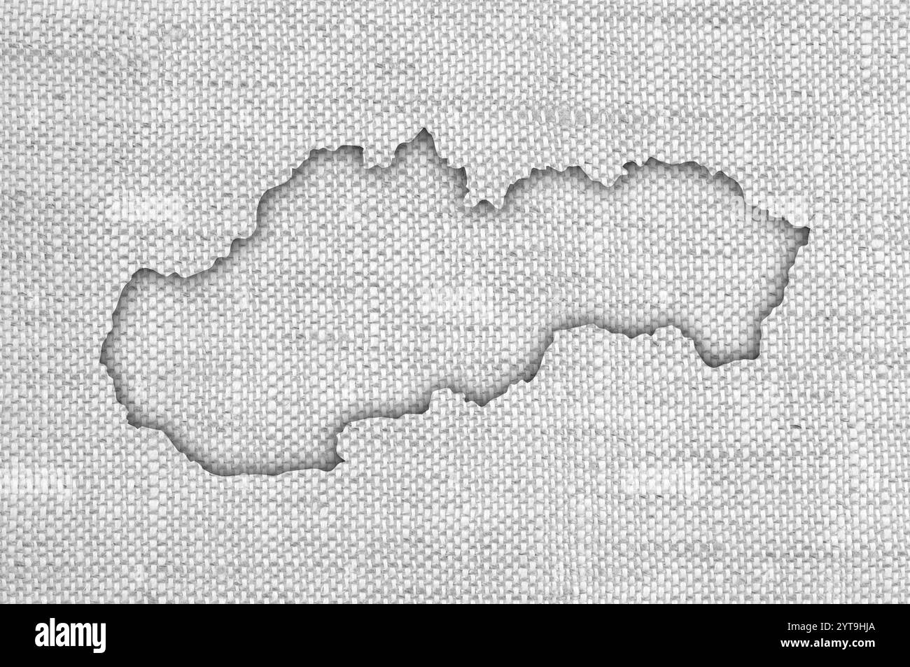 Map of Slovakia on old linen Stock Photo - Alamy