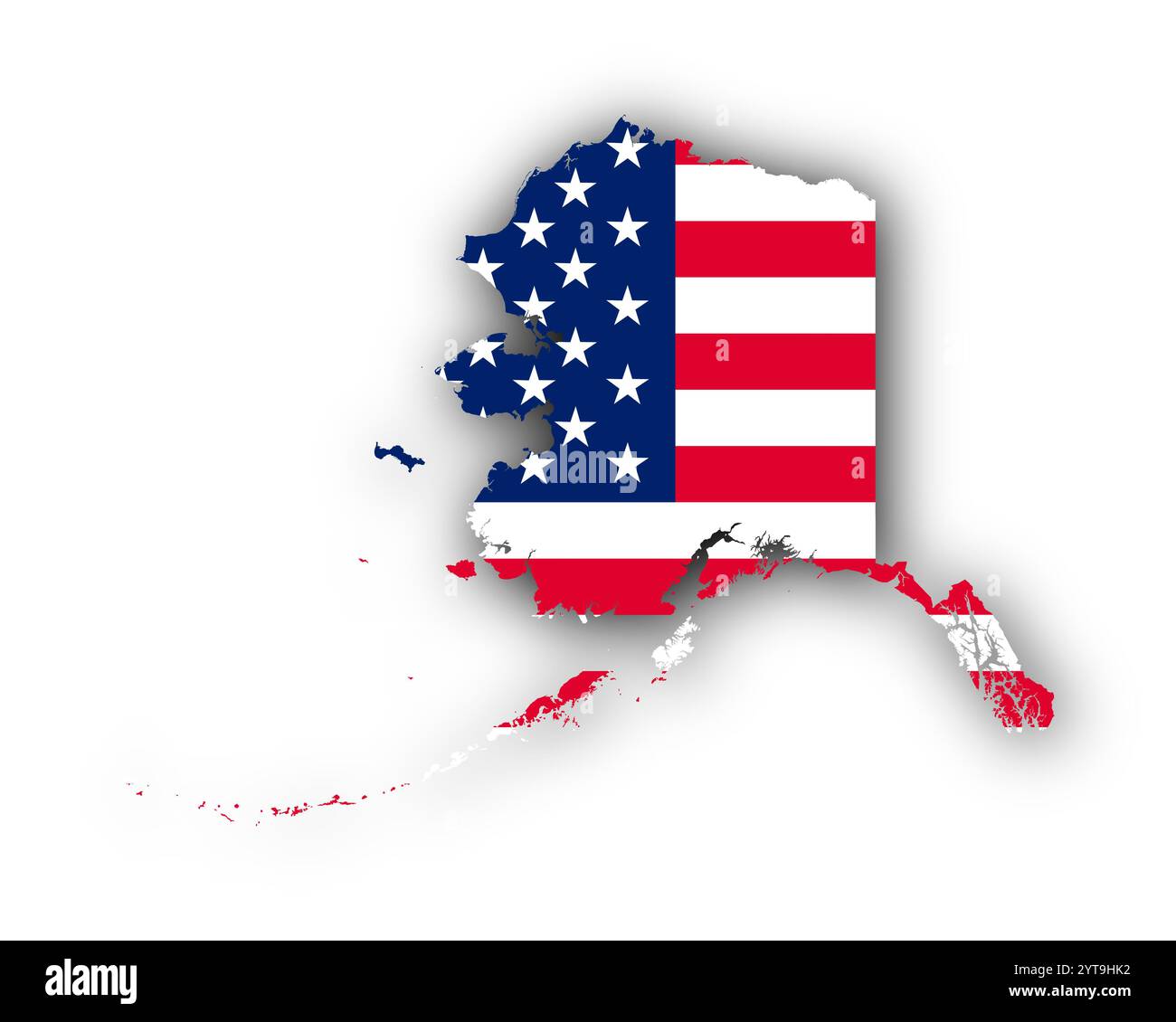 Alaska flag map hi-res stock photography and images - Alamy