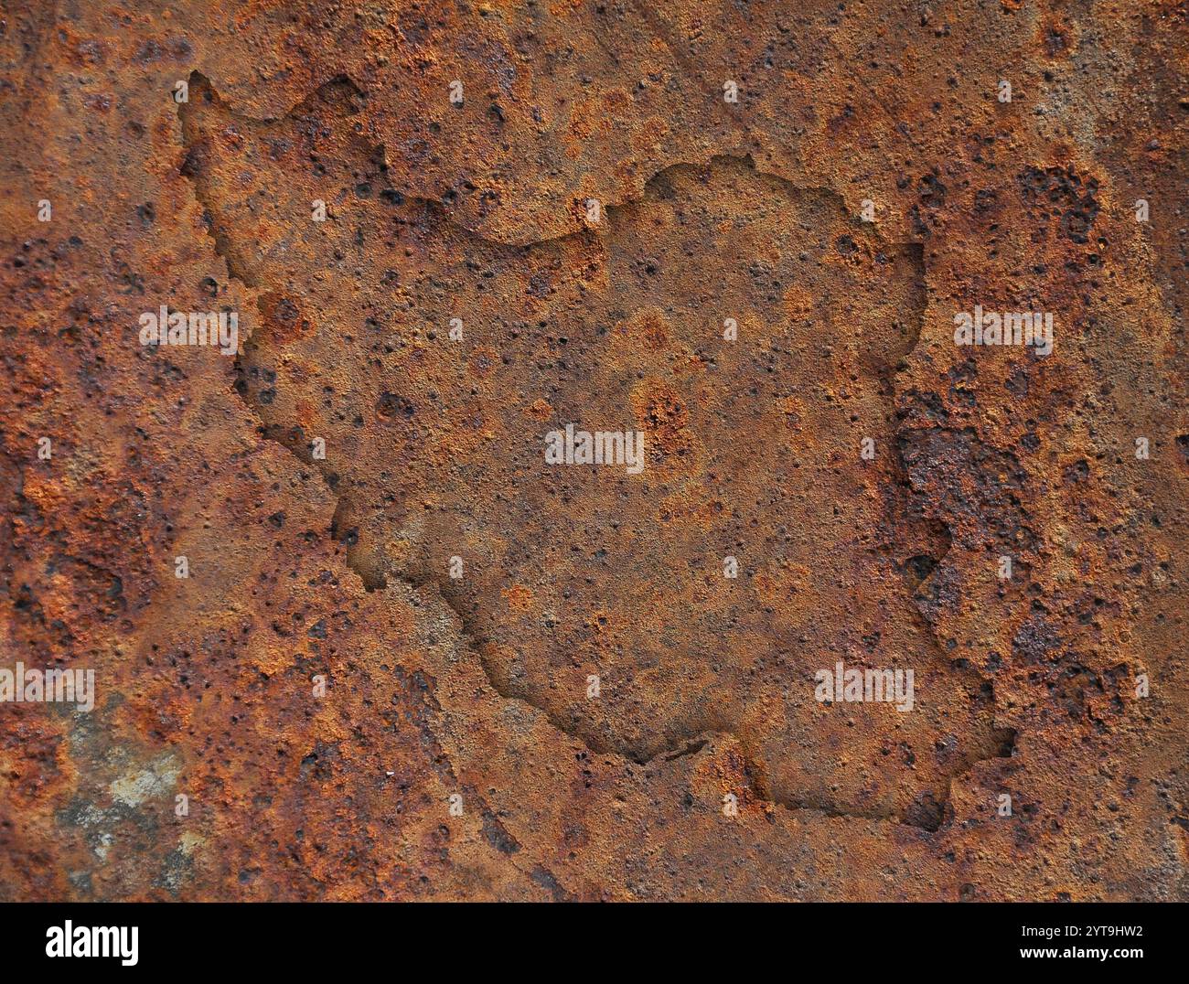 Map of iran on rusty metal hi-res stock photography and images - Alamy