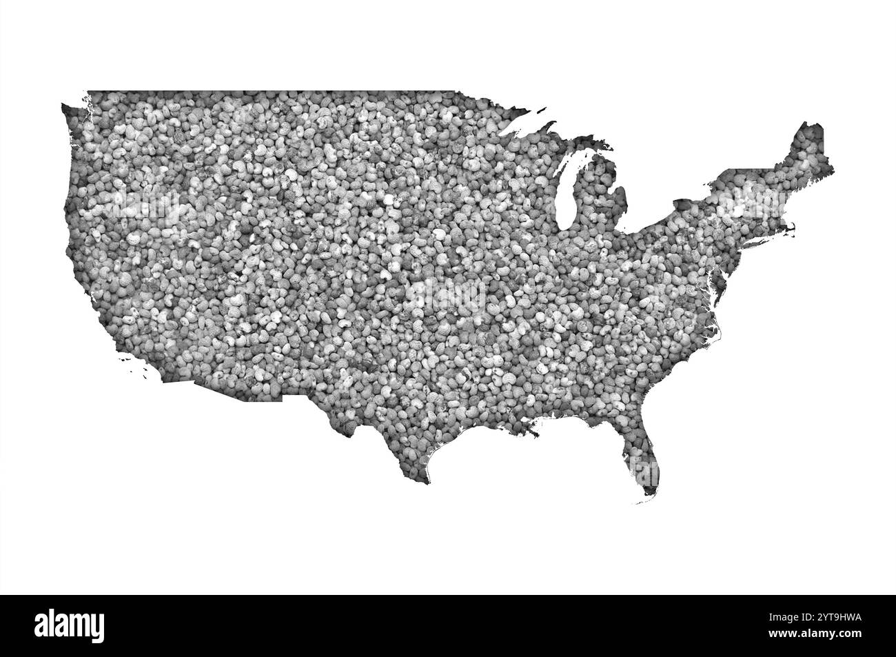 Map of the USA on poppies Stock Photo - Alamy