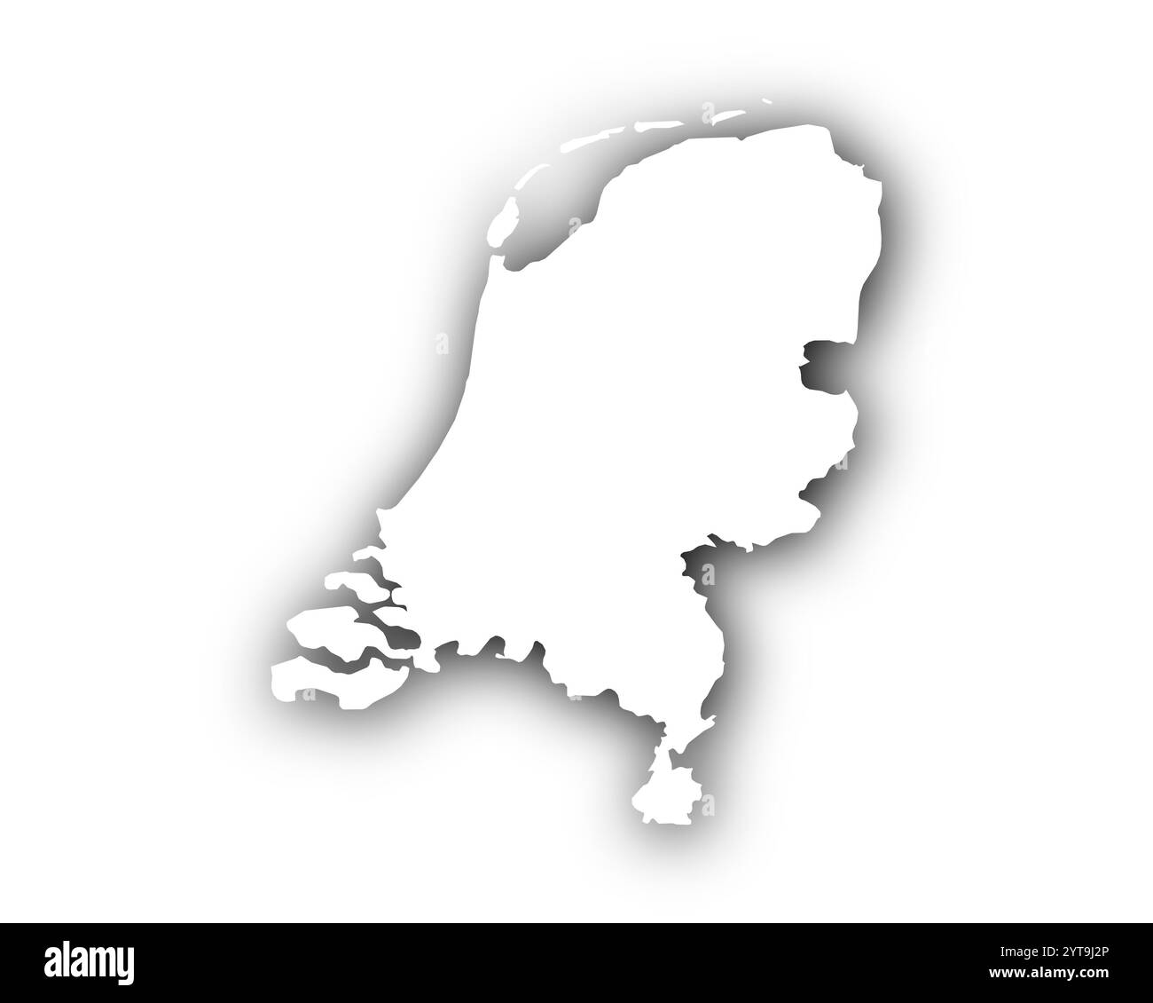 Netherlands silhouette map hi-res stock photography and images - Alamy