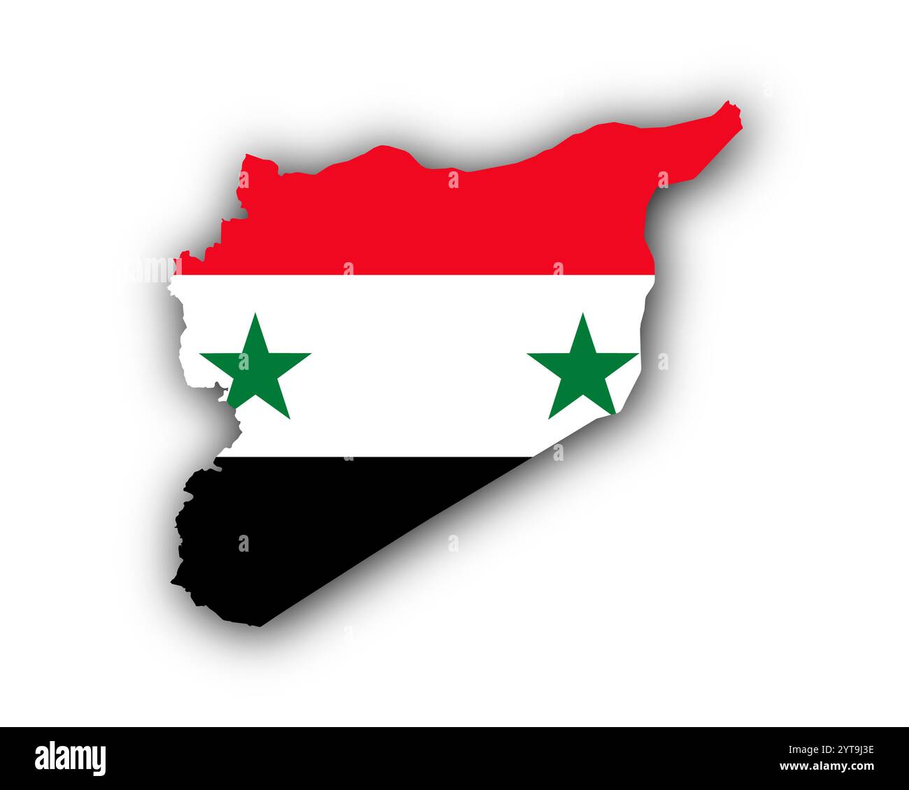 Map and flag of Syria Stock Photo - Alamy