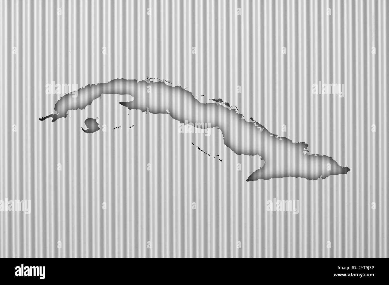 Map of cuba on corrugated iron hi-res stock photography and images - Alamy