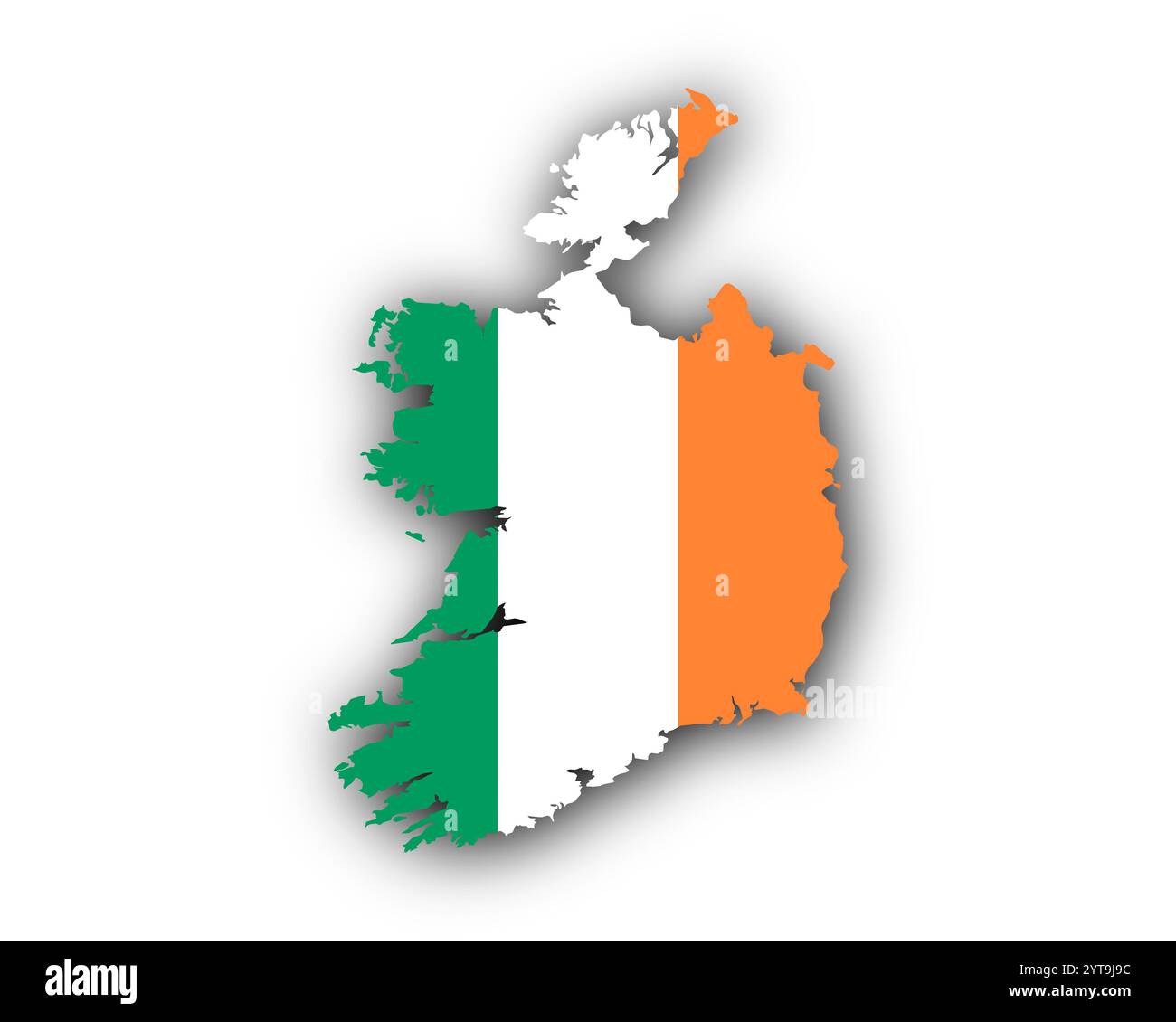 Map ireland flag hi-res stock photography and images - Alamy
