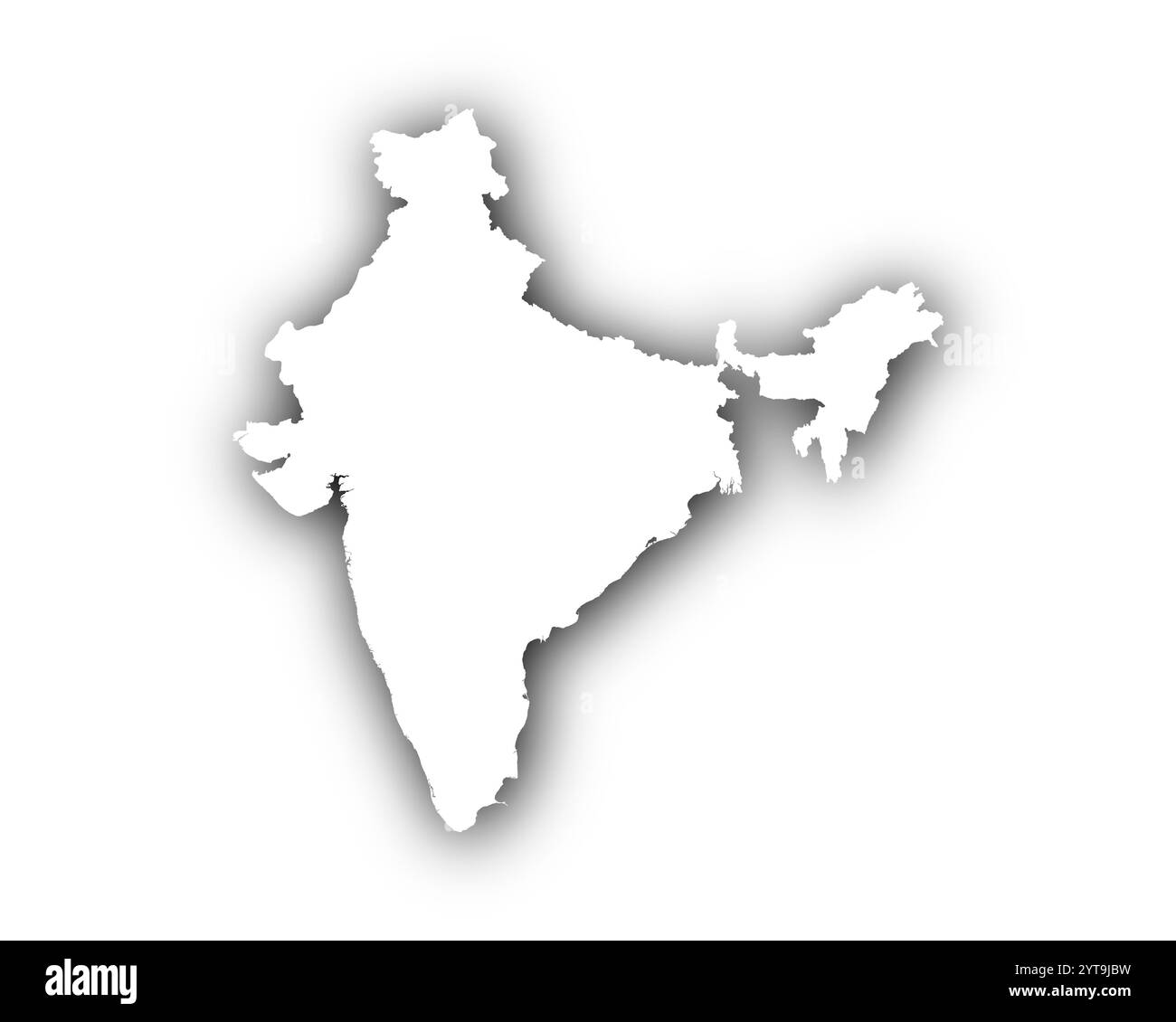 Black india map Cut Out Stock Images & Pictures - Alamy