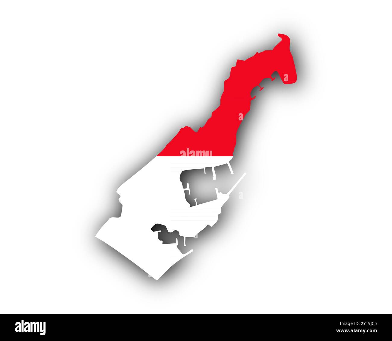 Map and flag of Monaco Stock Photo - Alamy