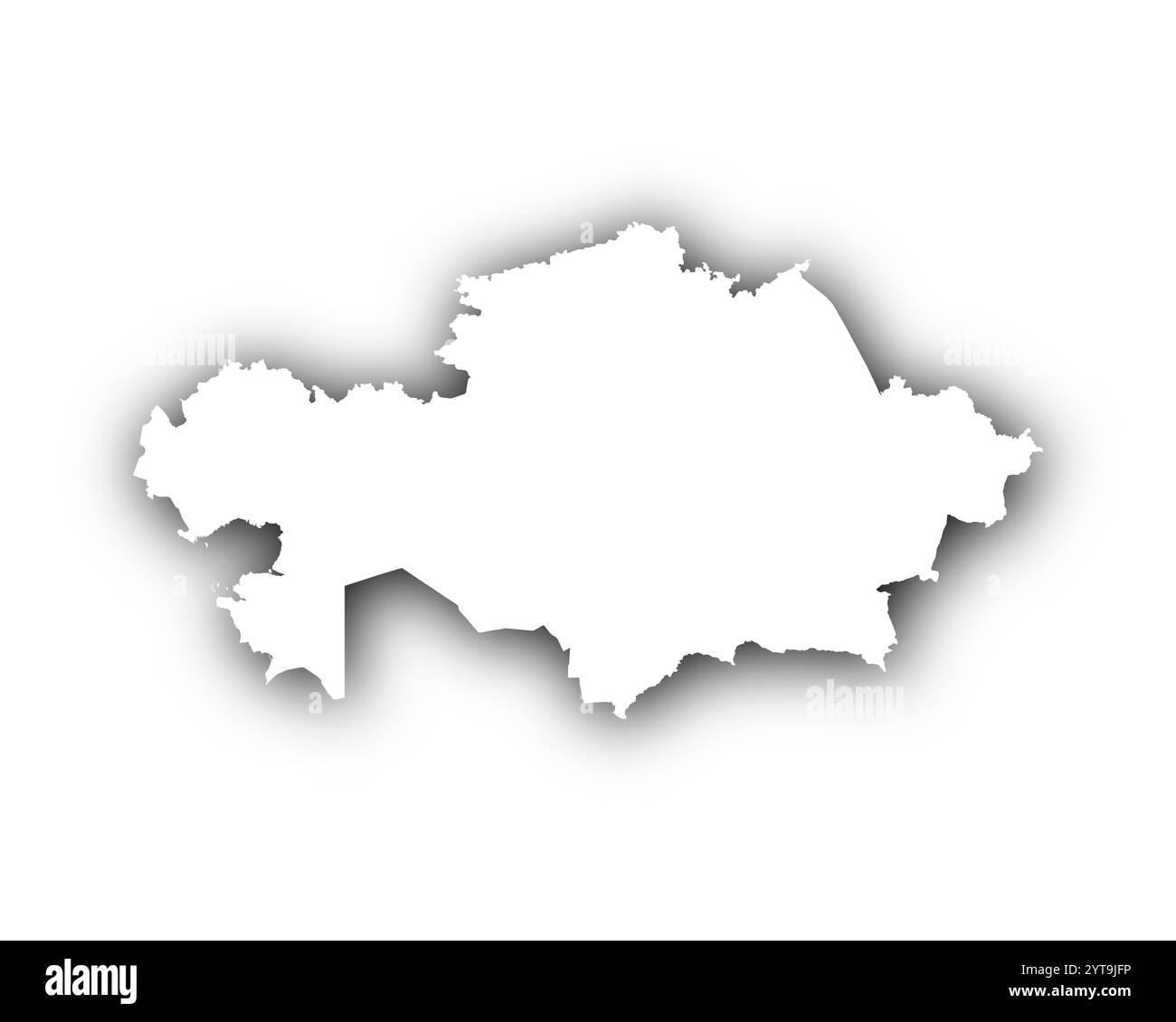Kazakhstan map black white hi-res stock photography and images - Alamy