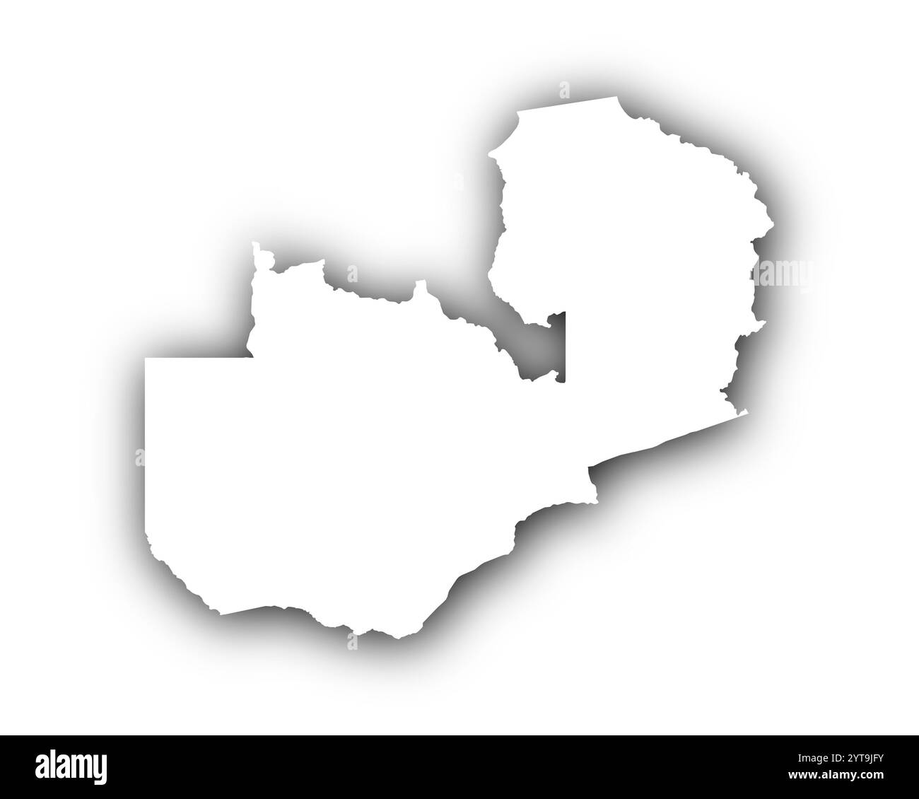 Zambia outline map hi-res stock photography and images - Alamy