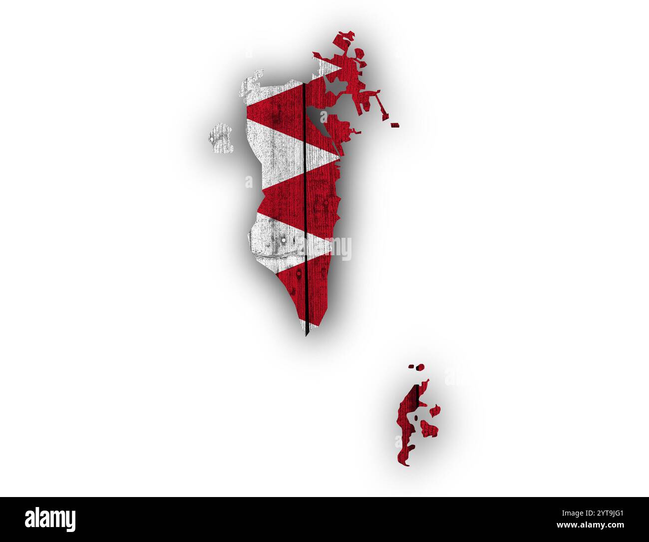 Map and flag of Bahrain on weathered wood Stock Photo - Alamy