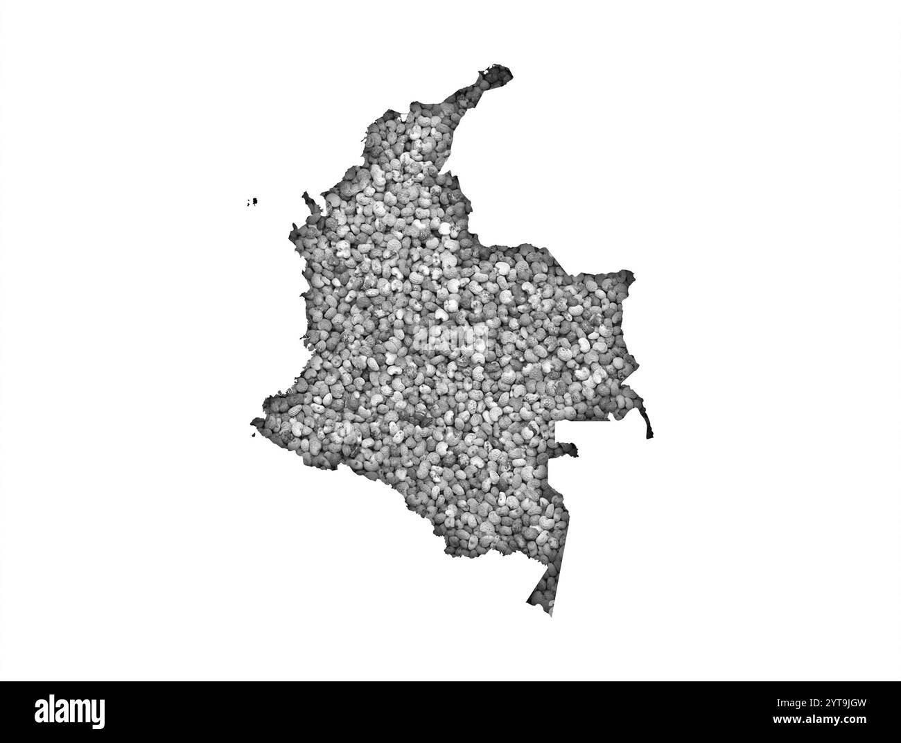 Map of Colombia on poppy seeds Stock Photo - Alamy