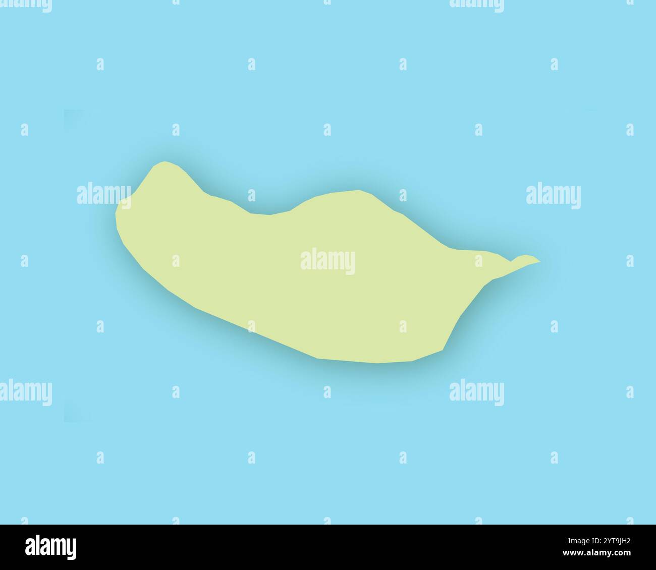 Map of Madeira with shadow Stock Photo - Alamy