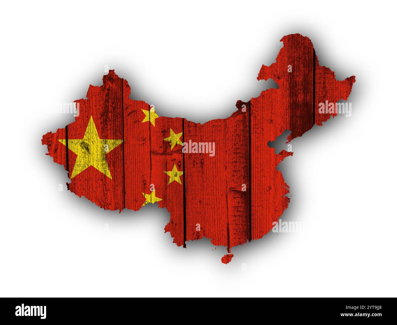 Map of china with flag hi-res stock photography and images - Alamy