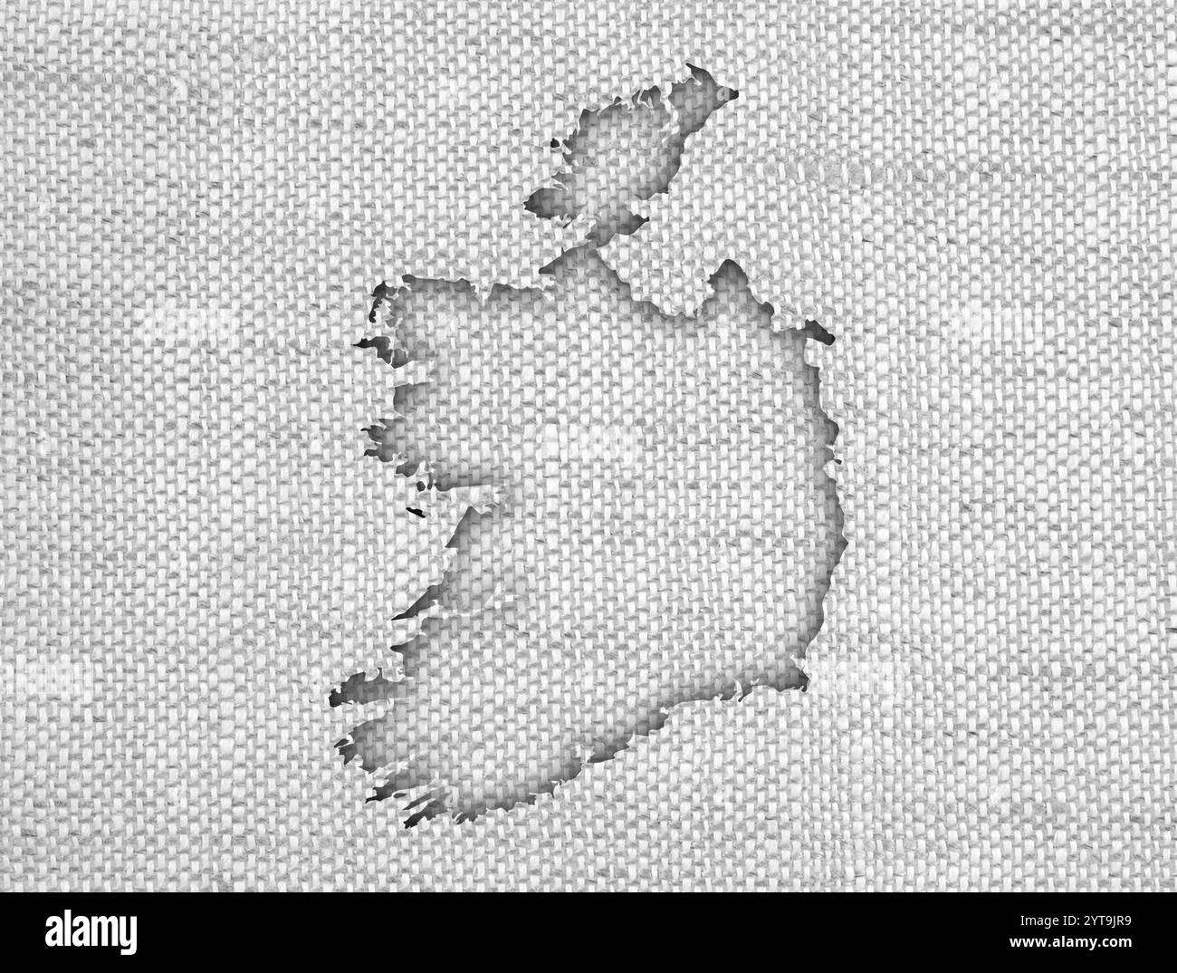 Map of Ireland on old linen Stock Photo - Alamy