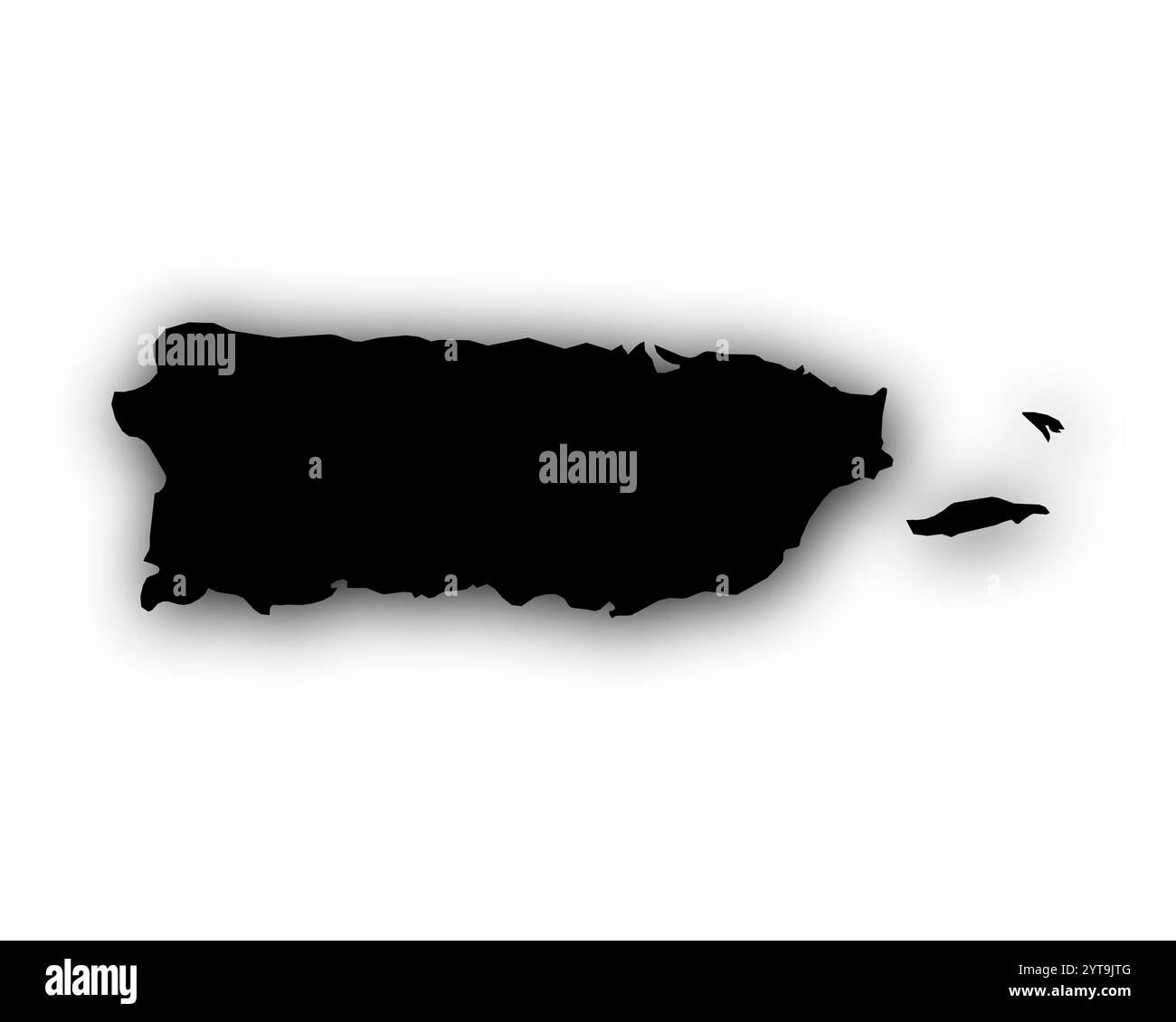 Silhouette puerto rico map hi-res stock photography and images - Alamy