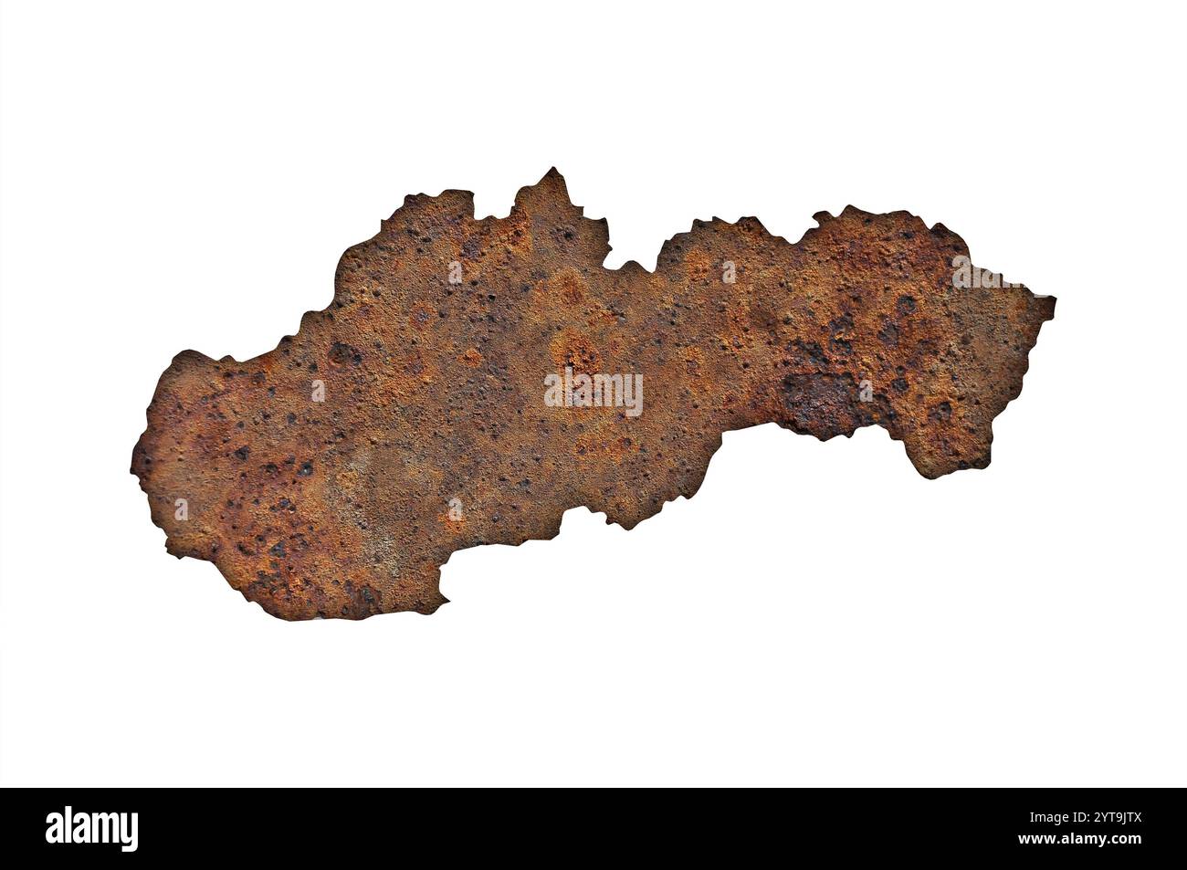Map of slovakia on rusty metal hi-res stock photography and images - Alamy