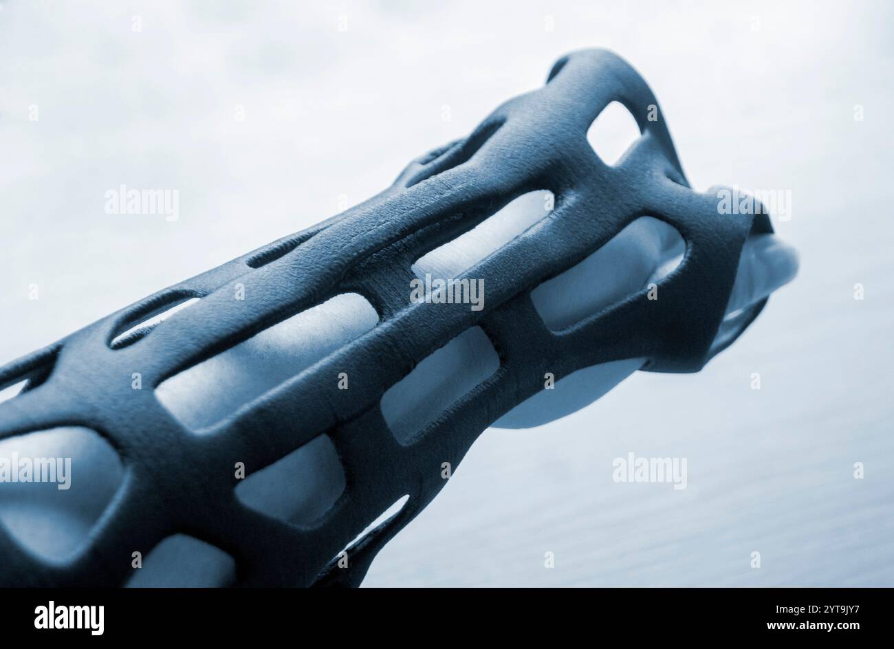 Hand splint corset prosthesis printed on 3D printer from molten black ...