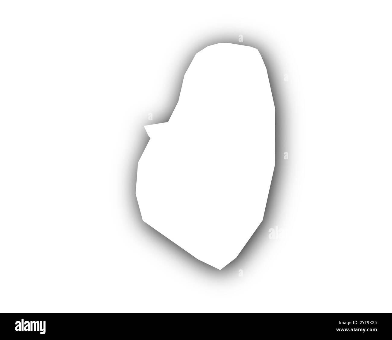Map of Saint Vincent and the Grenadines with shadows Stock Photo - Alamy