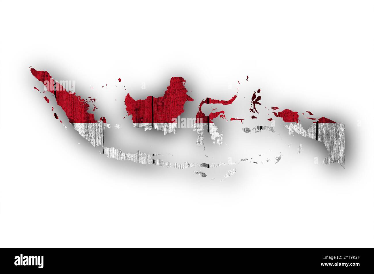 Indonesia outline silhouette map Cut Out Stock Images & Pictures - Alamy