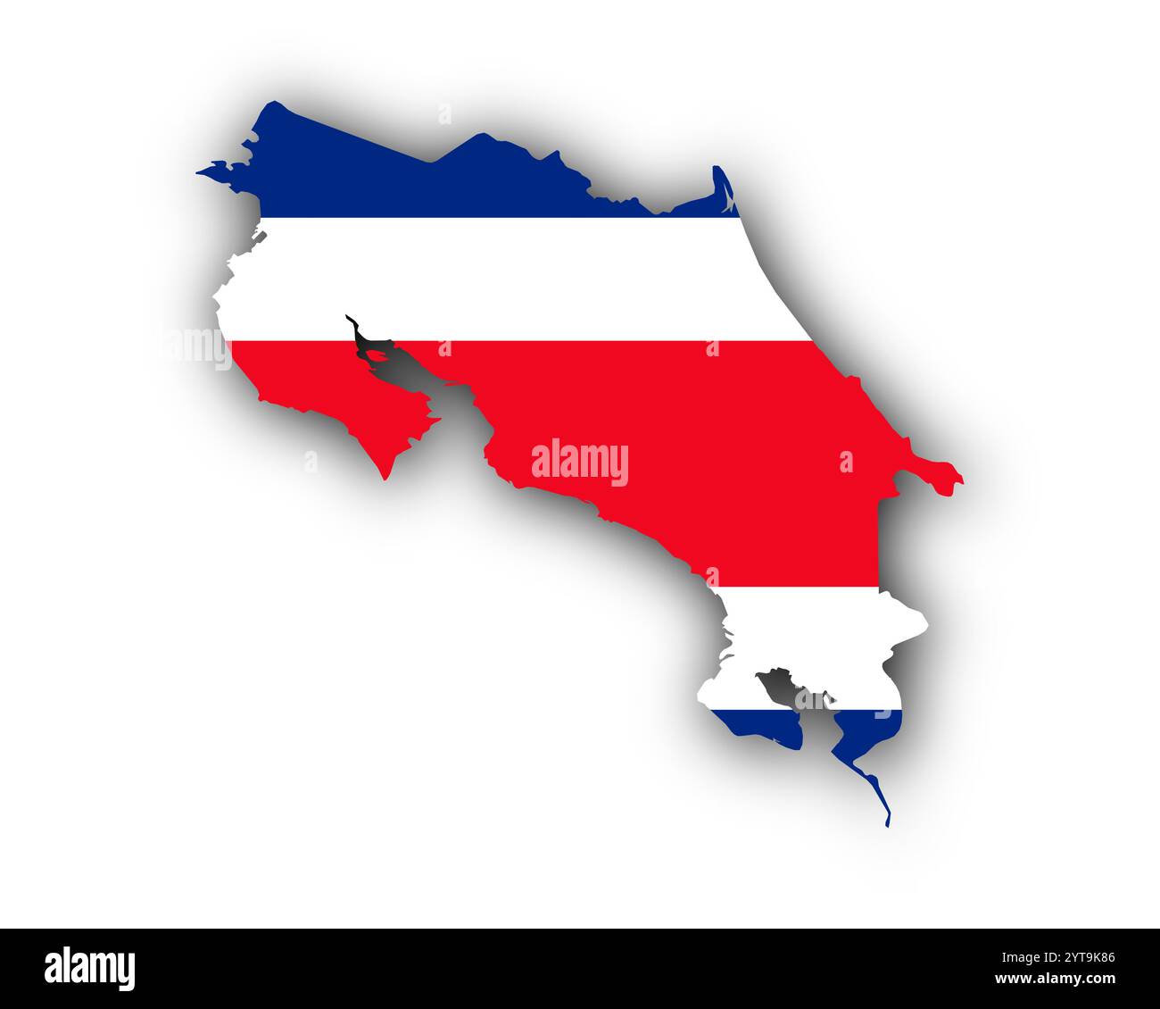 Costa rica shape Cut Out Stock Images & Pictures - Alamy