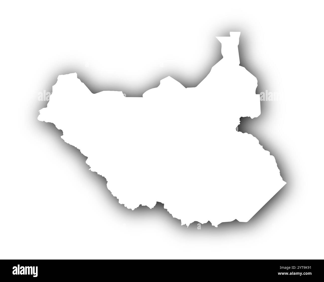 Silhouette map sudan Black and White Stock Photos & Images - Alamy