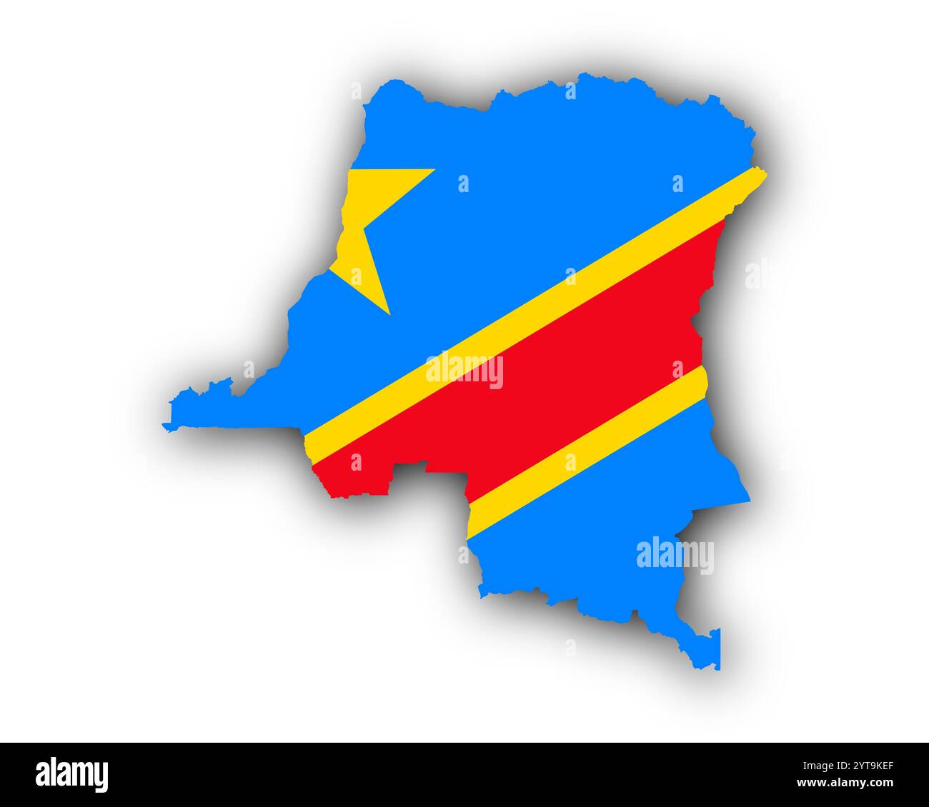 Map and flag of the Democratic Republic of the Congo Stock Photo - Alamy