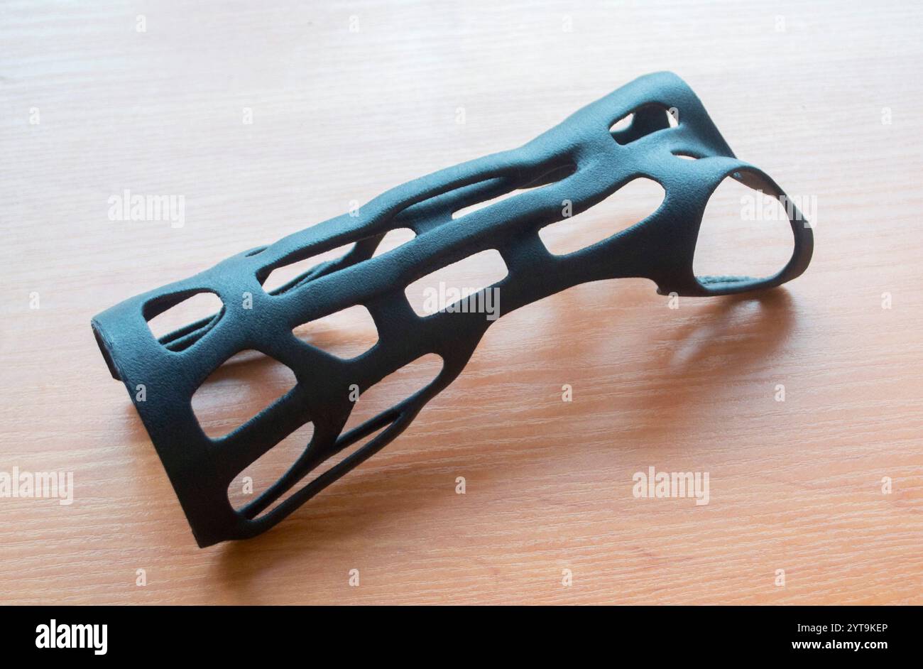 Hand splint corset prosthesis printed on 3D printer from molten black ...