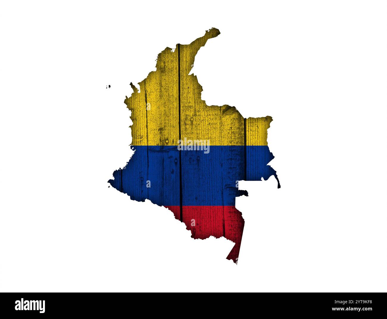 Colombia map with flag hi-res stock photography and images - Alamy