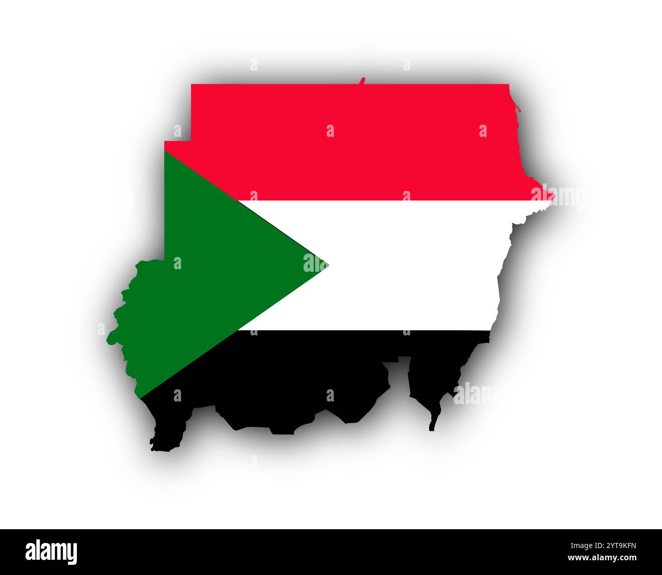 Sudan flag map hi-res stock photography and images - Alamy