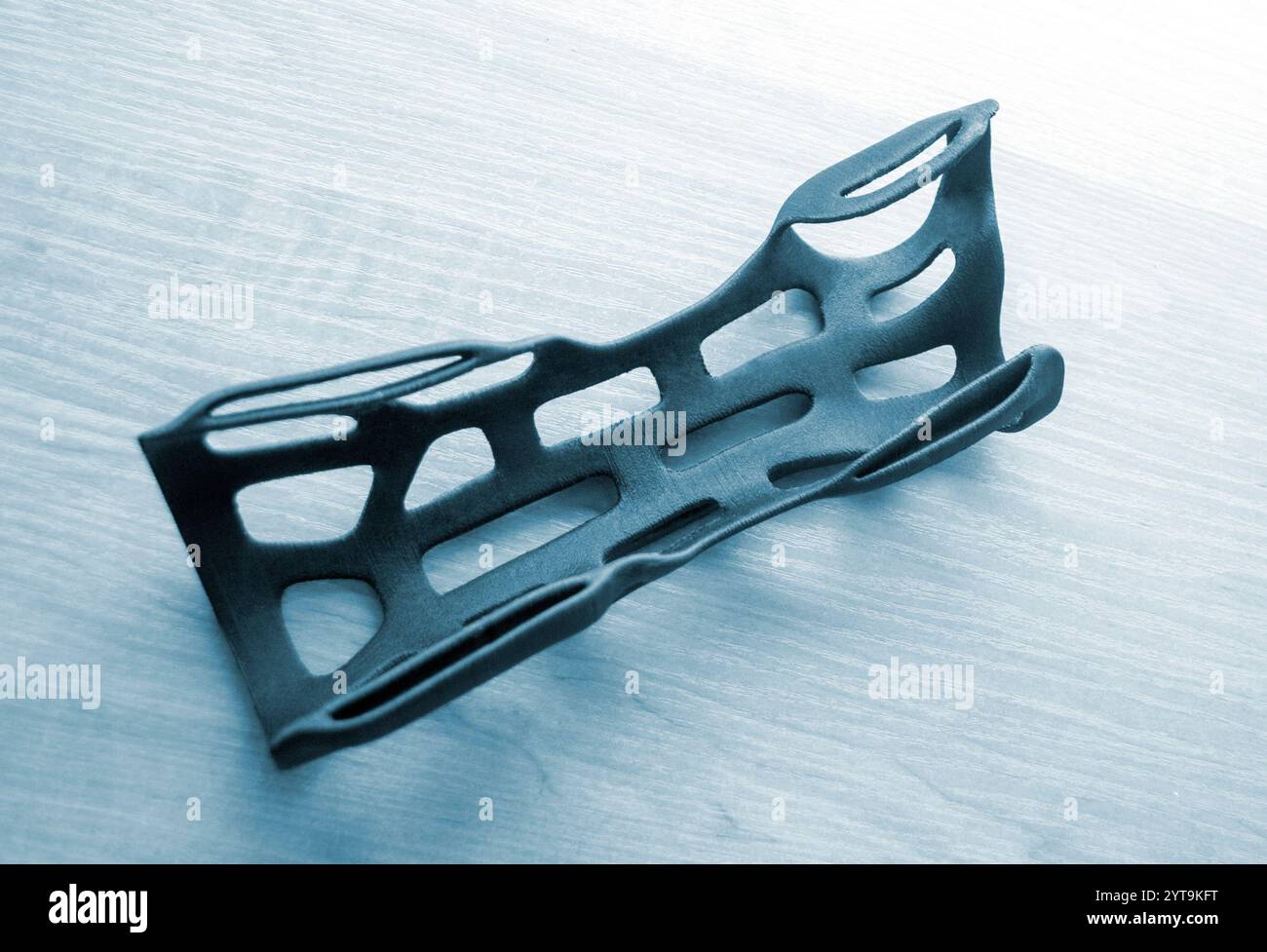 Hand splint corset prosthesis printed on 3D printer from molten black ...