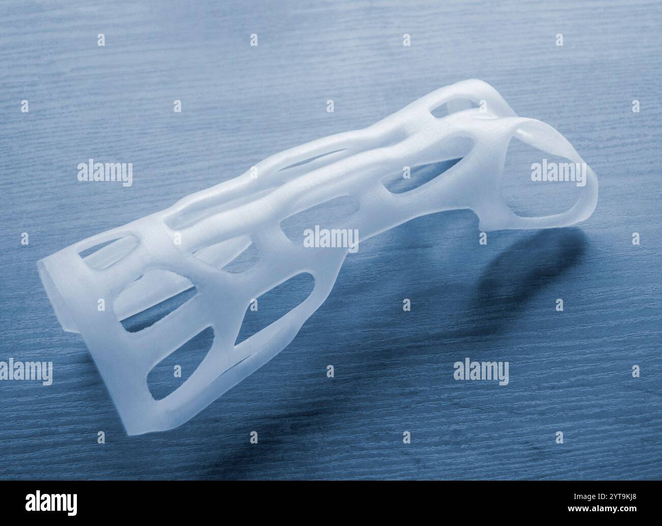 Hand splint corset prosthesis printed on 3D printer from molten white ...