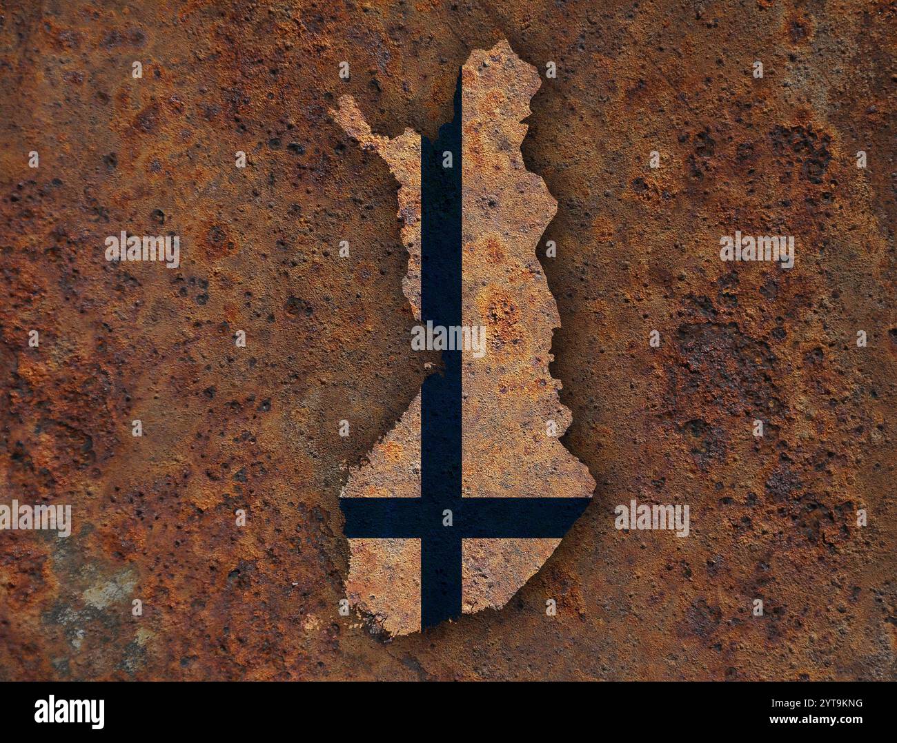 Map and flag of Finland Stock Photo - Alamy