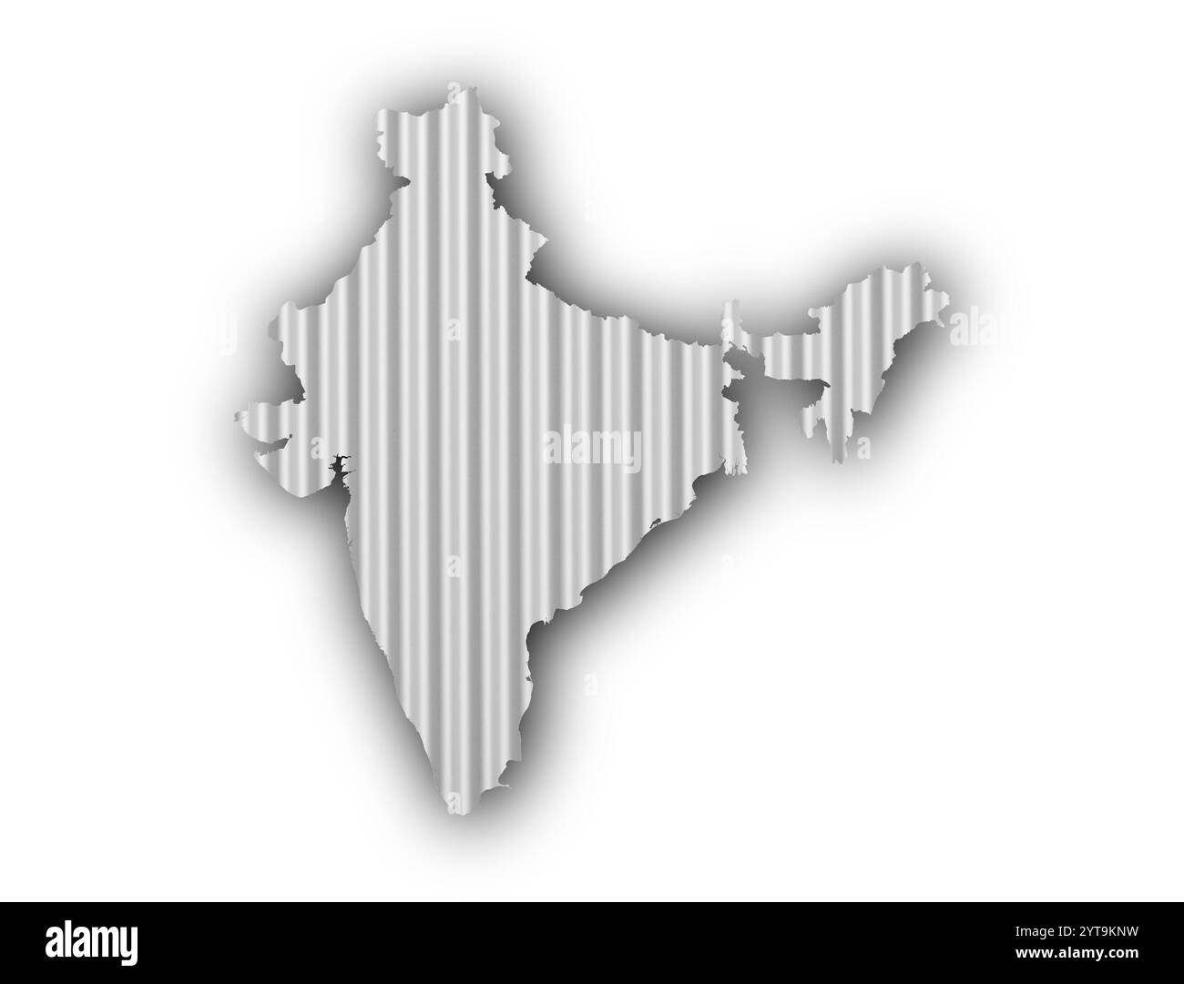 Map of india on corrugated iron hi-res stock photography and images - Alamy