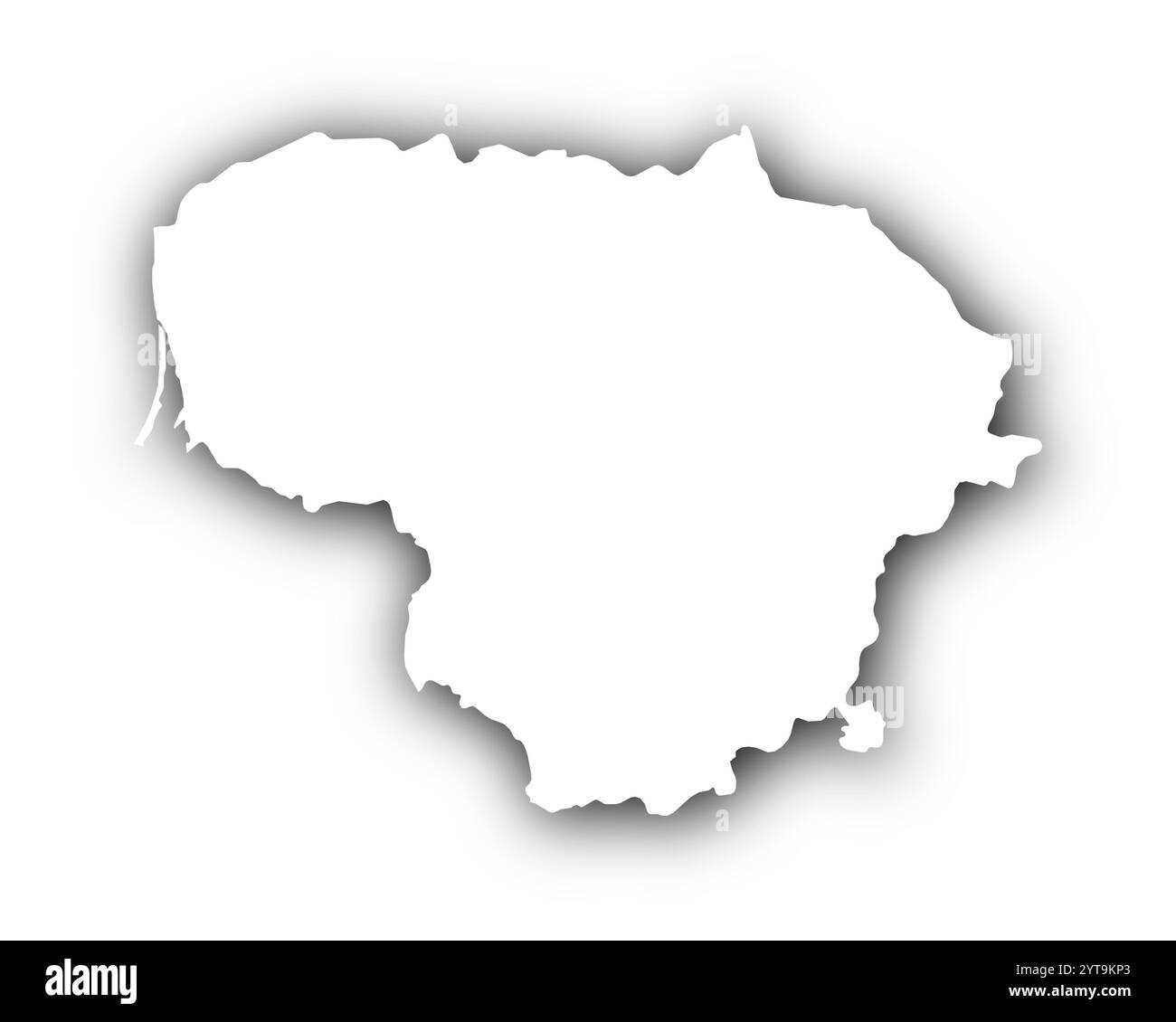 Lithuania white map hi-res stock photography and images - Alamy