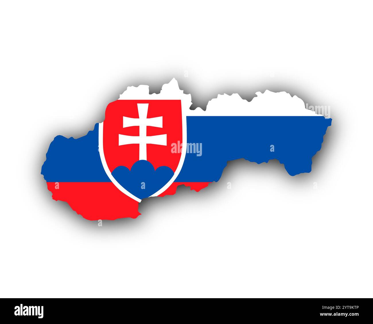 Map and flag of Slovakia Stock Photo - Alamy