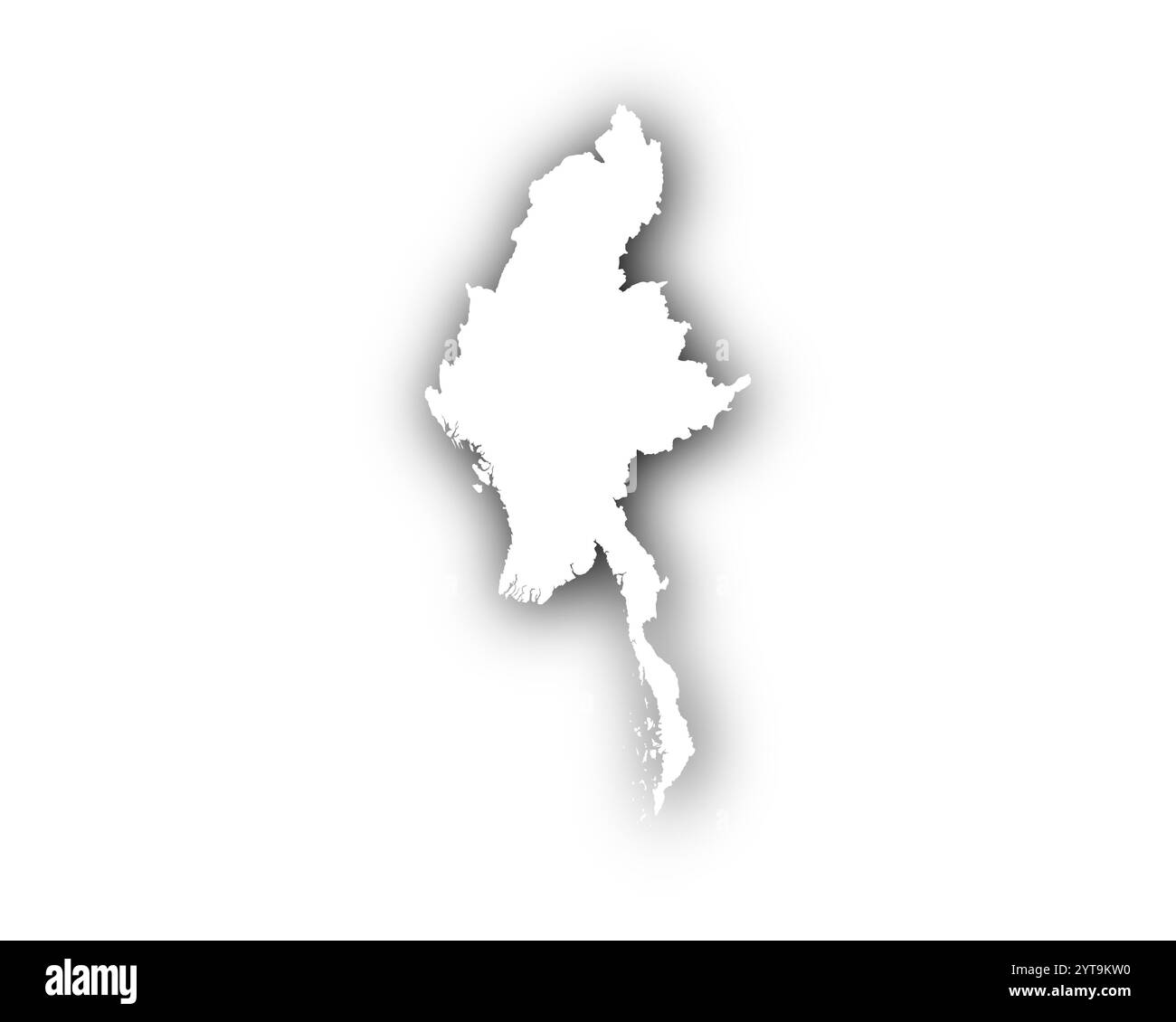 Myanmar map Black and White Stock Photos & Images - Alamy