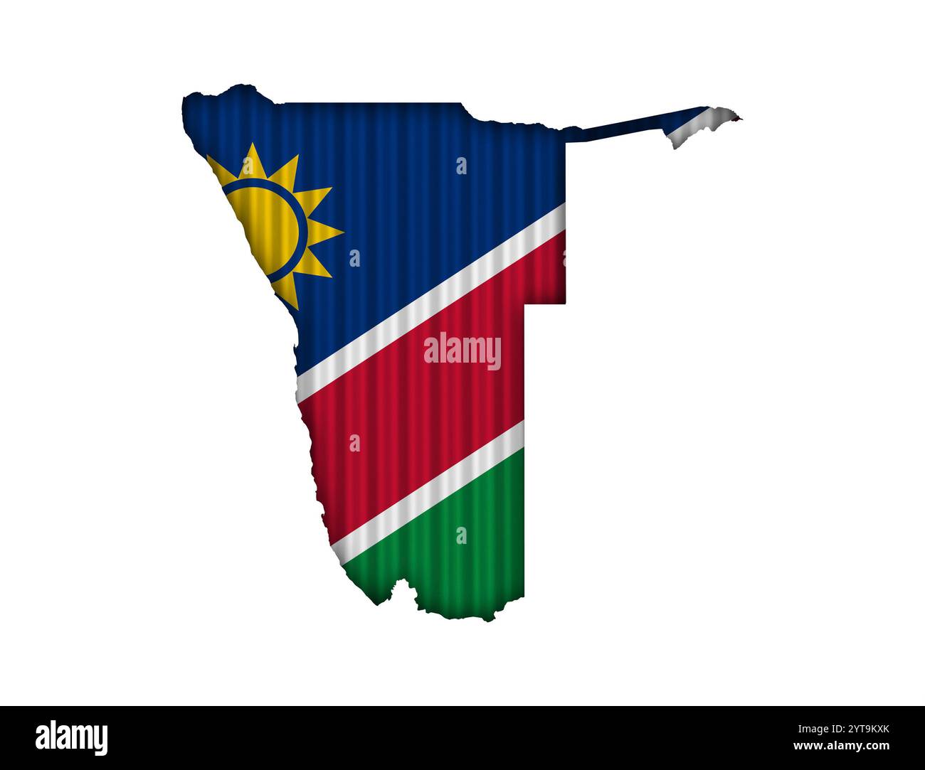 Map and flag of Namibia on corrugated iron Stock Photo - Alamy